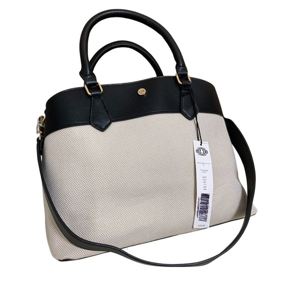 Kate Landry | Bags | Kate Landry White Black Canvasleather Prep School ...